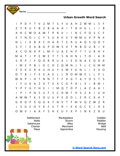 The Rise of Towns and Guilds Word Searches - Word Search Hero.com