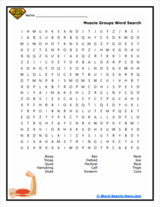 Body Parts Word Searches - Word Search Hero.com