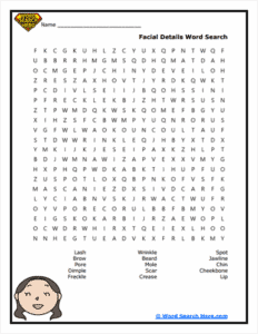 Body Parts Word Searches - Word Search Hero.com