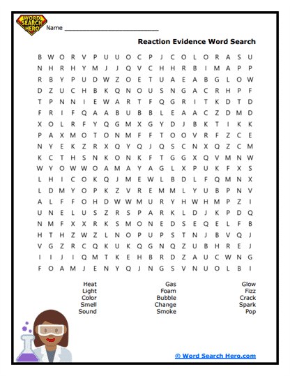 Chemistry Word Searches - Word Search Hero.com