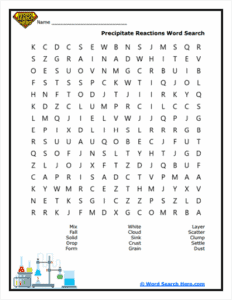 Chemical Reactions Word Search Printables | PDF Puzzles | Word Search Hero