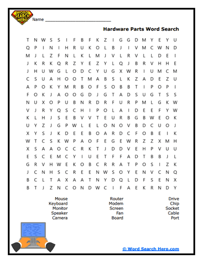 Computer Science Word Searches - Word Search Hero.com