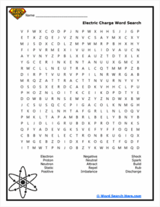 Electricity Word Search Printables | Physics PDF Collection | Word ...