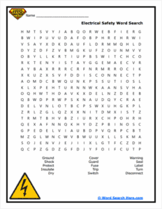Electricity Word Search Printables | Physics PDF Collection | Word ...