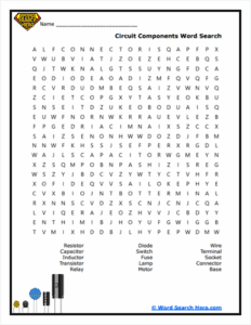 Electricity Word Search Printables | Physics PDF Collection | Word ...