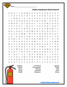 Lab Safety Word Searches - Word Search Hero.com