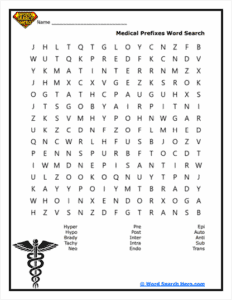 Medical Terminology Word Search Printables | PDF Puzzles | Word Search Hero