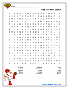 Newton's Laws Word Search Printables | Physics PDF Puzzles | Word ...