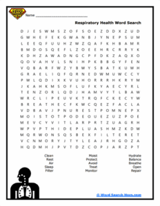 Respiratory System Word Search Printables | PDF Sheets | Word Search Hero