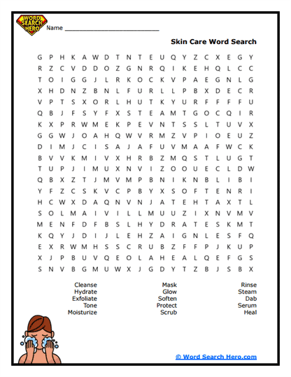 Self Care Word Searches - Word Search Hero.com