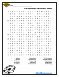 Solar System Word Search Printables | Planet PDFs | Word Search Hero