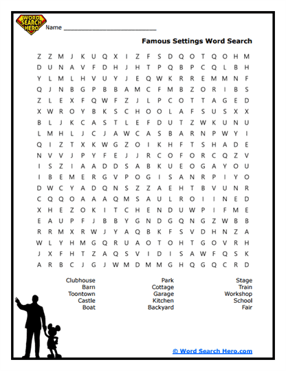 Mickey Mouse Word Searches | Ears & Friends - Word Search Hero.com