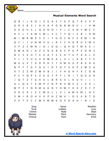 Baa Baa Black Sheep Word Search Collection - Word Search Hero.com